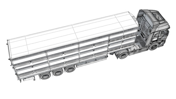 Iveco Animal Transporter Truck and Trailer – 3D Horse