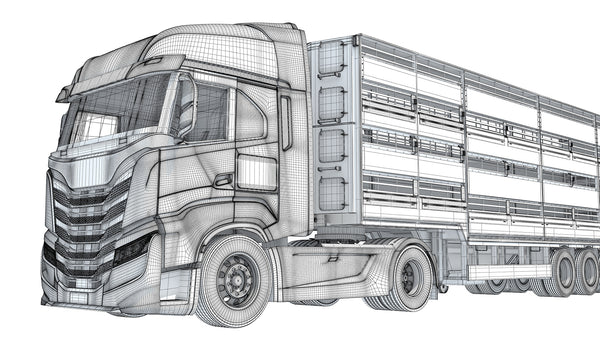 Iveco Animal Transporter Truck and Trailer – 3D Horse
