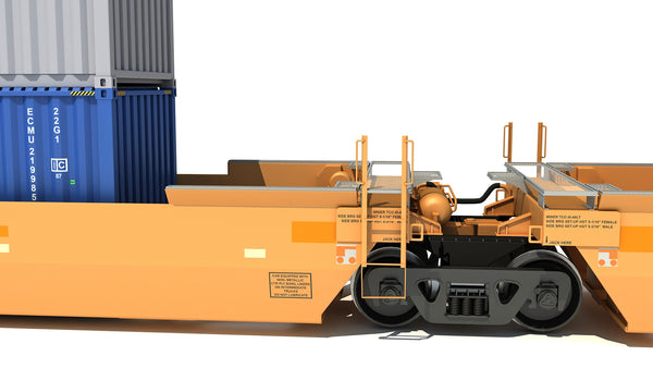 3D Trains - Double Stack Cars with Containers – 3D Horse