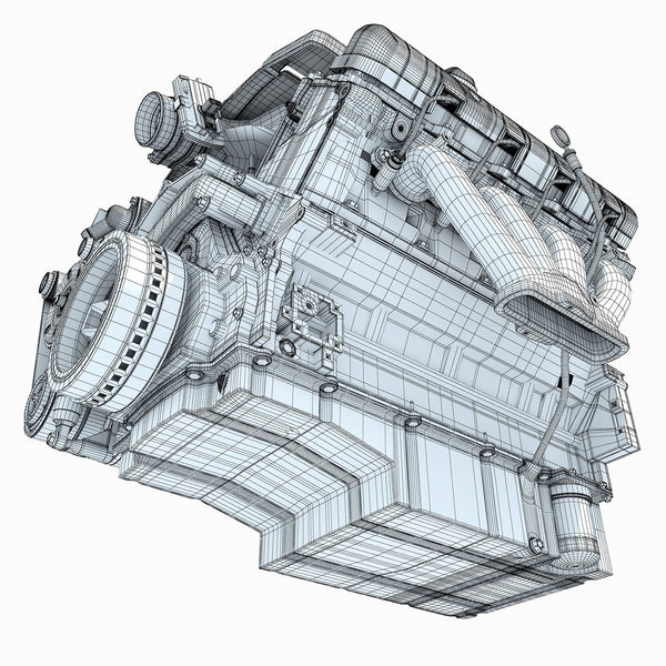 3D Models V8 Engine Light Version – 3D Horse