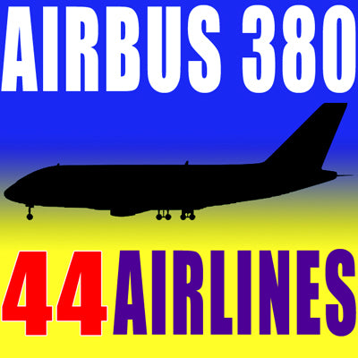 3D Airbus Model with 44 Airlines Textures – 3D Horse
