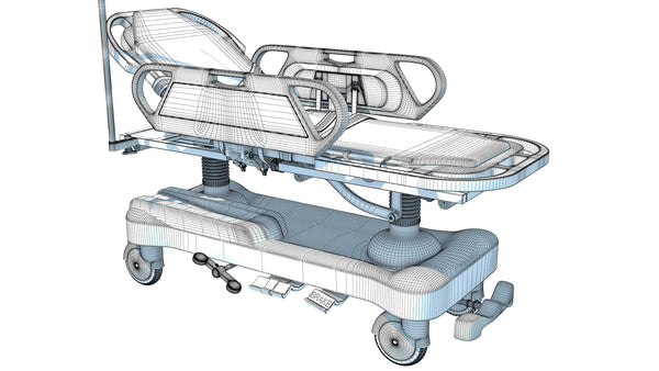 3D Models - Patient Transfer Stretcher Trolley – 3D Horse