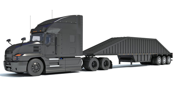 Black Mack Truck with Tipper Trailer – 3D Horse