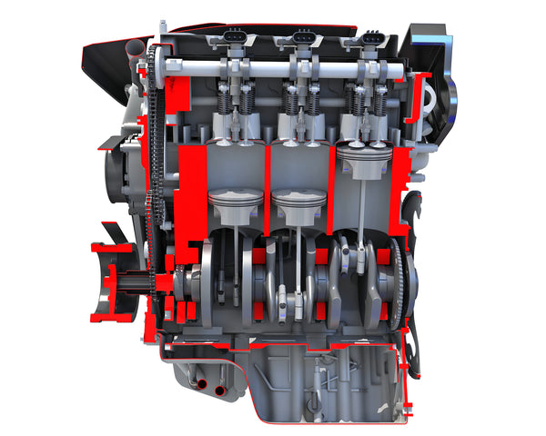 V6 Car Engine Cutaway - 3D Models – 3D Horse