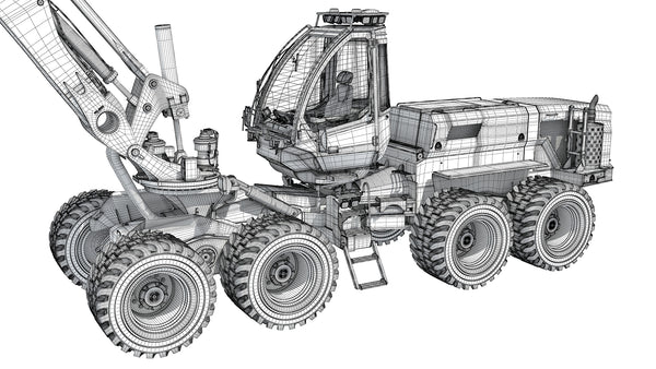 Rottne Forestry Harvester – 3D Horse