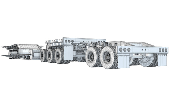 Heavy Haul Lowboy Trailer - 3D Models – 3D Horse