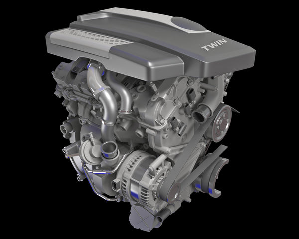 3D Model - Sectioned Animated V6 Engine – 3D Horse