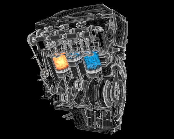 3D Model - Sectioned Animated V6 Engine – 3D Horse