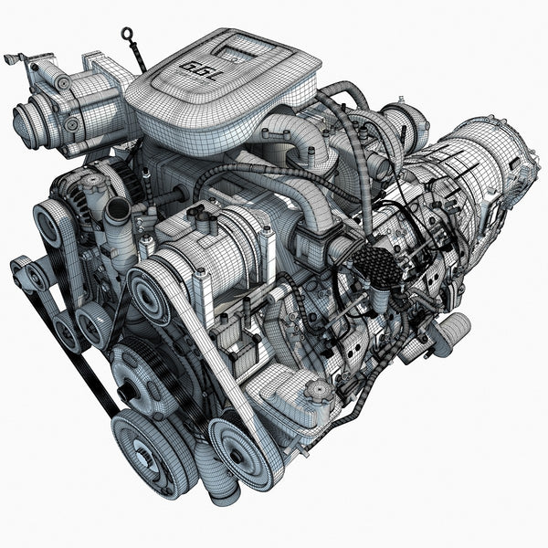 Duramax Chevrolet Silverado 3D Engine Model – 3D Horse