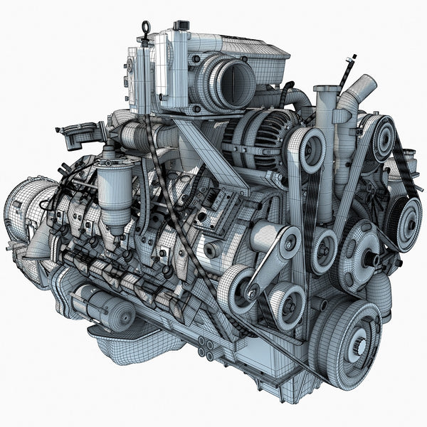Duramax Chevrolet Silverado 3D Engine Model – 3D Horse